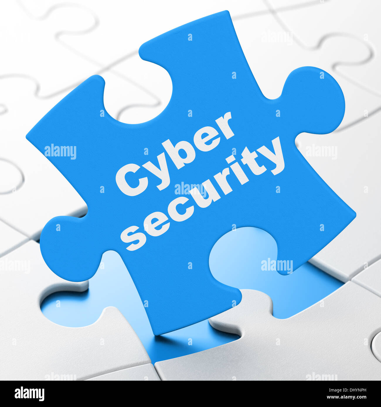Privacy concept: Cyber Security on puzzle background Stock Photo - Alamy