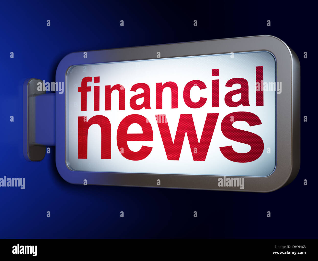 Financial News on billboard background Stock Photo - Alamy