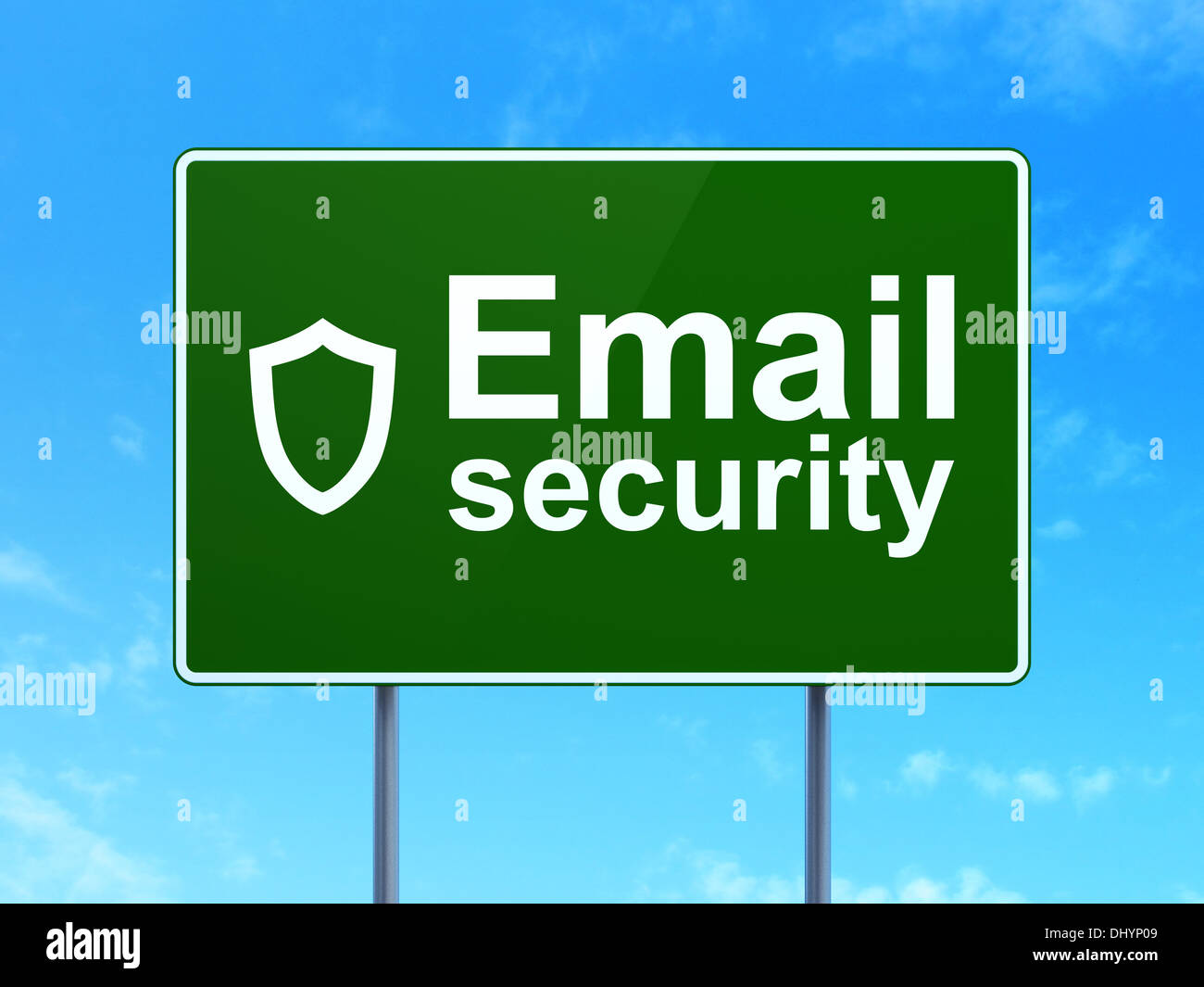 Privacy concept: Email Security and Contoured Shield on sign Stock ...