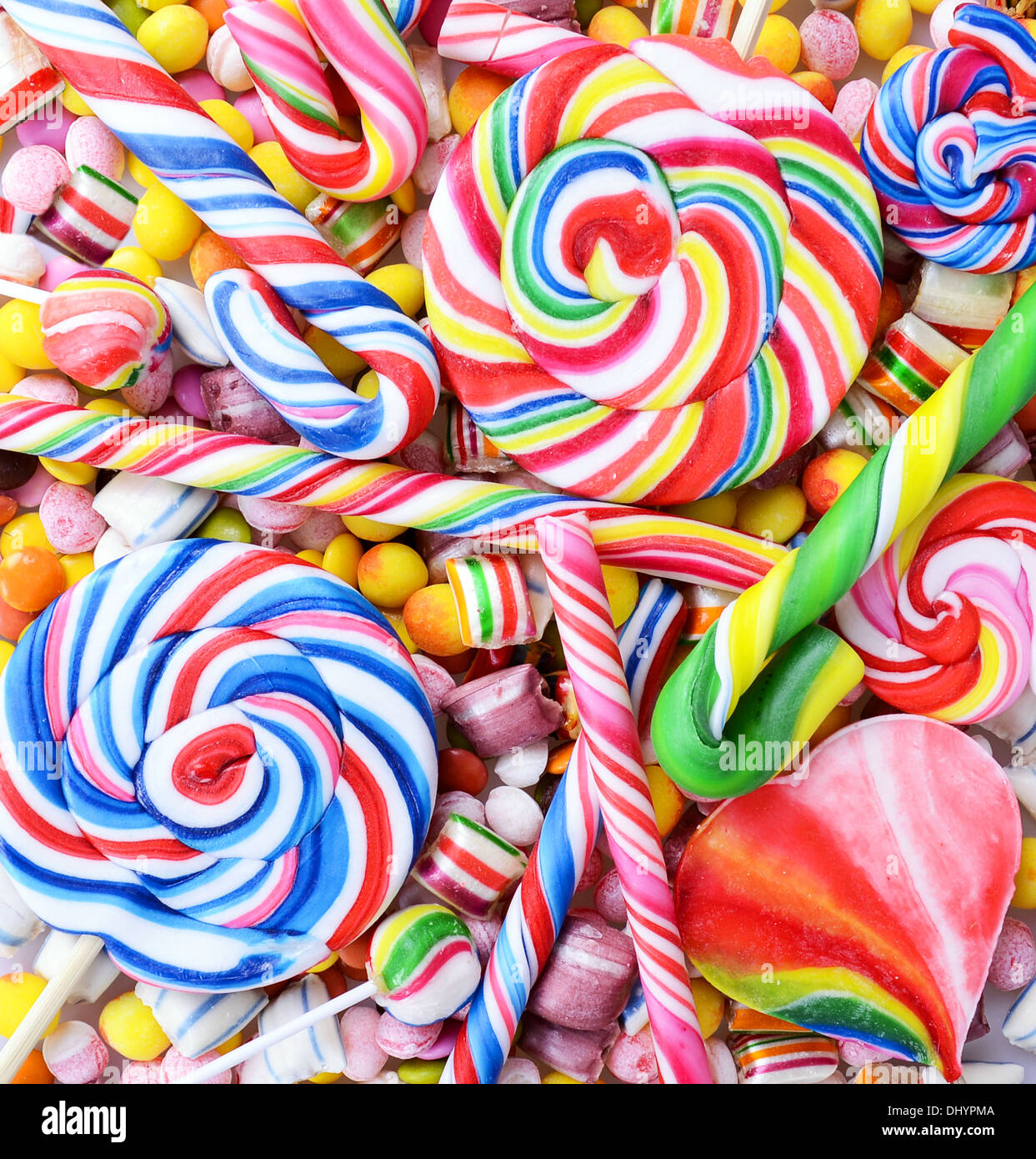 Multicolored candy background Stock Photo - Alamy