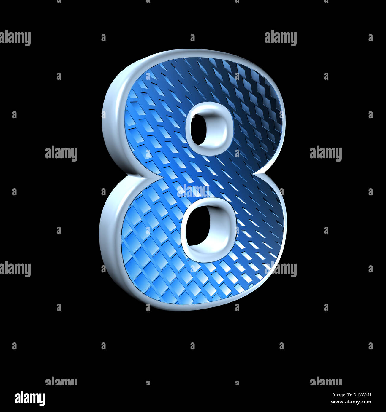 abstract 3d digit with blue pattern texture - 8 Stock Photo - Alamy