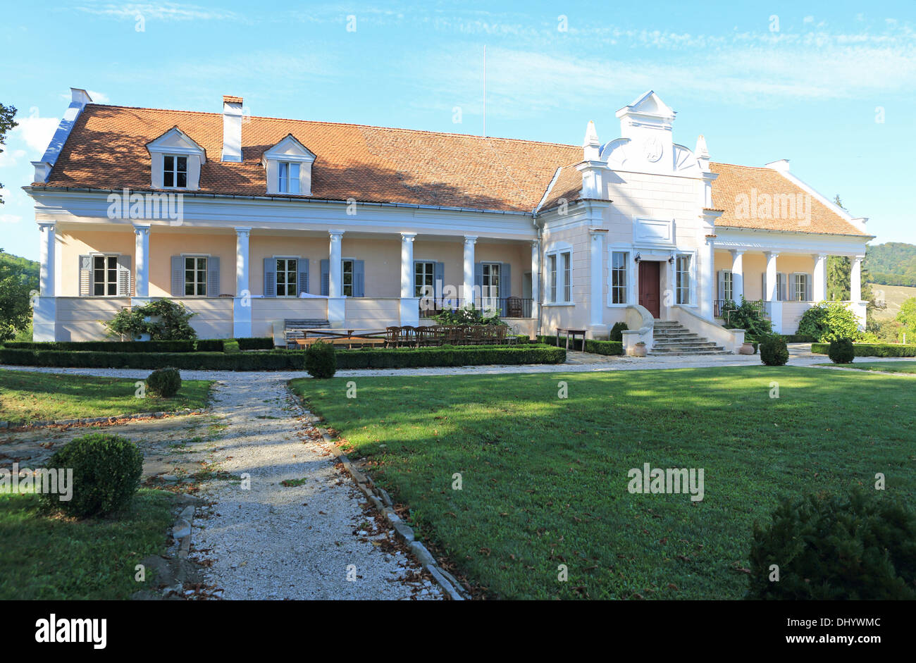 The restored Hungarian Manor House in Malancrav, a fortified Saxon ...