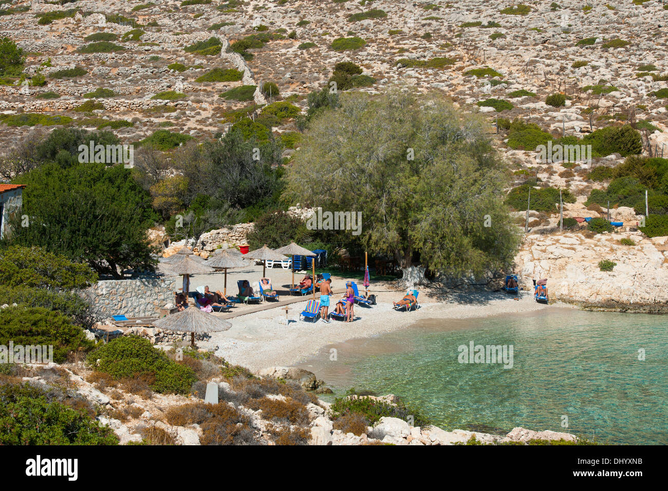 Griechenland, Dodekanes, Insel Chalki, Chania-Strand Stock Photo - Alamy