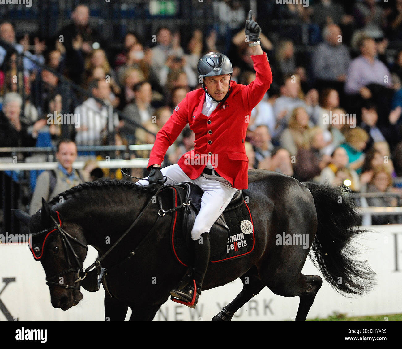 Stuttgart, Germany. 17th Nov, 2013. Germany's Hans-Dieter Dreher cheers ...