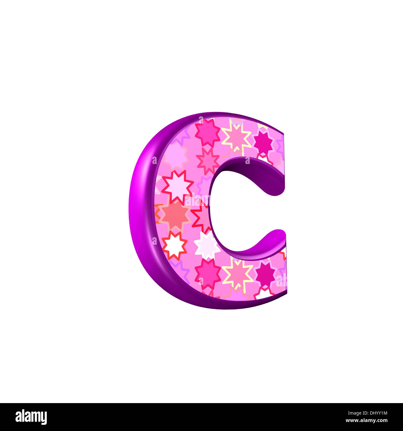 3d pink letter isolated on a white background - c Stock Photo - Alamy