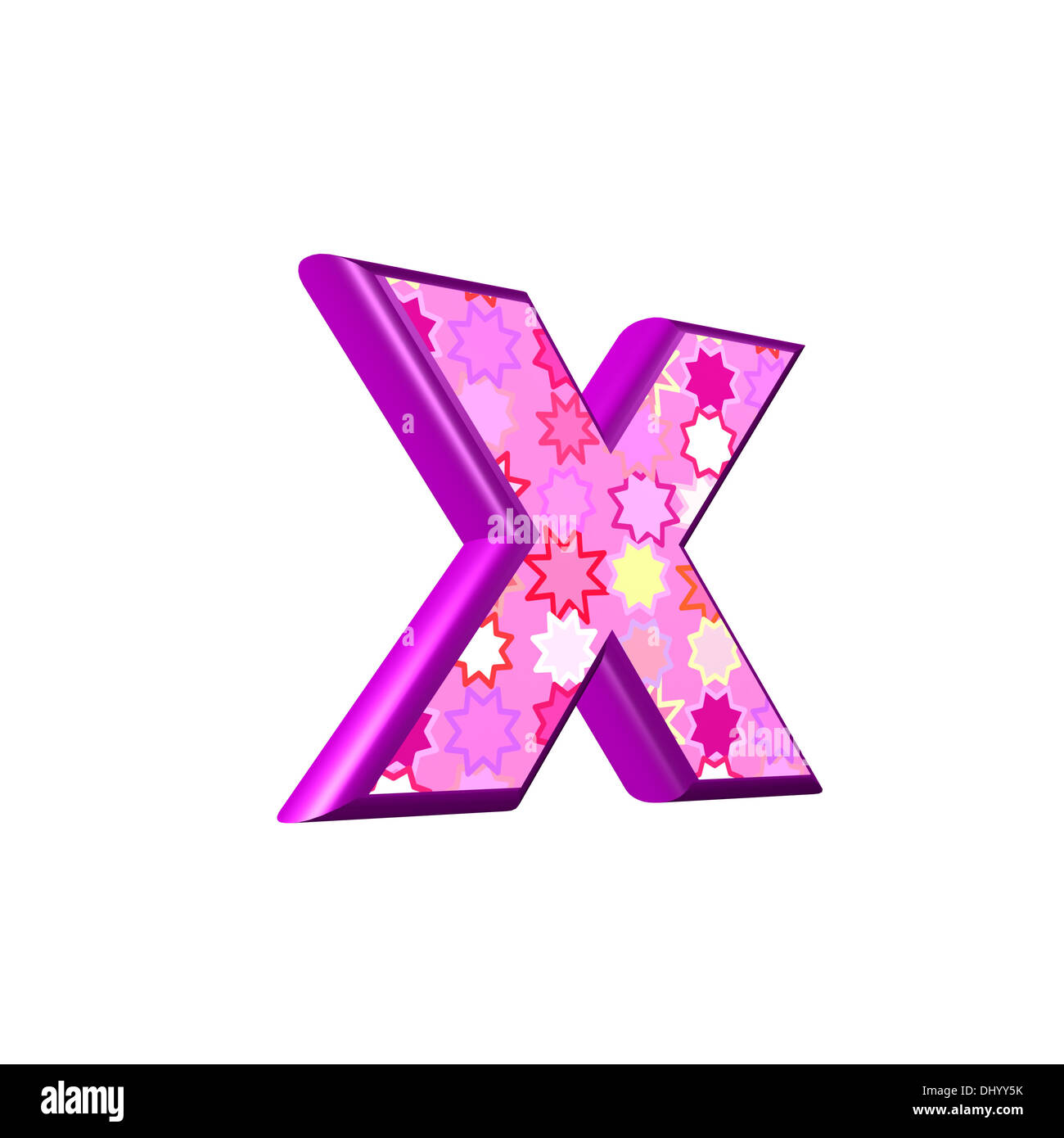 3d pink letter isolated on a white background - x Stock Photo - Alamy