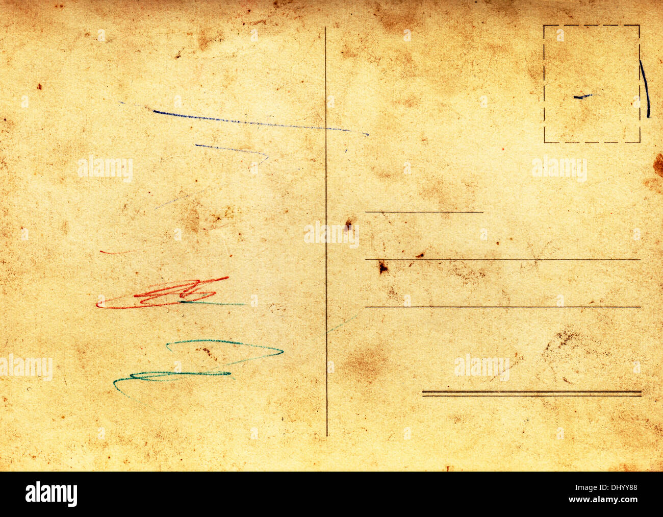 Vintage postcard as grunge old paper background Stock Photo - Alamy