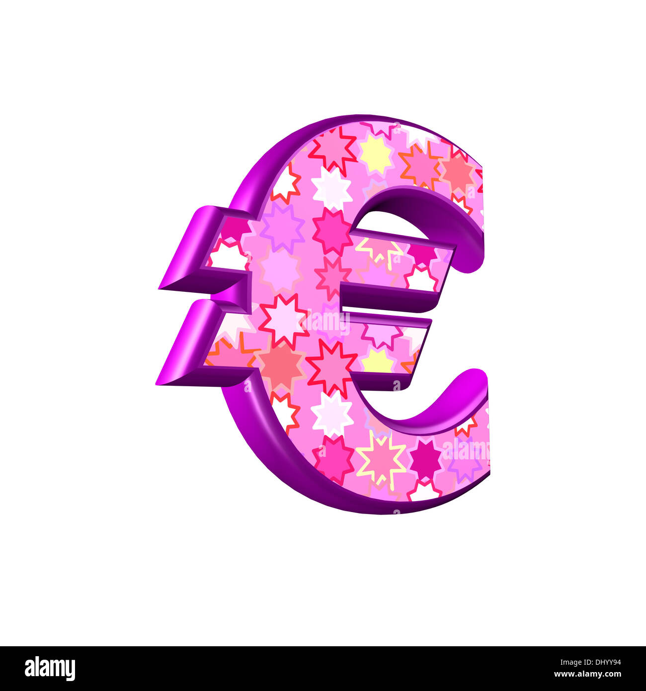 3d pink currency sign isolated on white background Stock Photo - Alamy