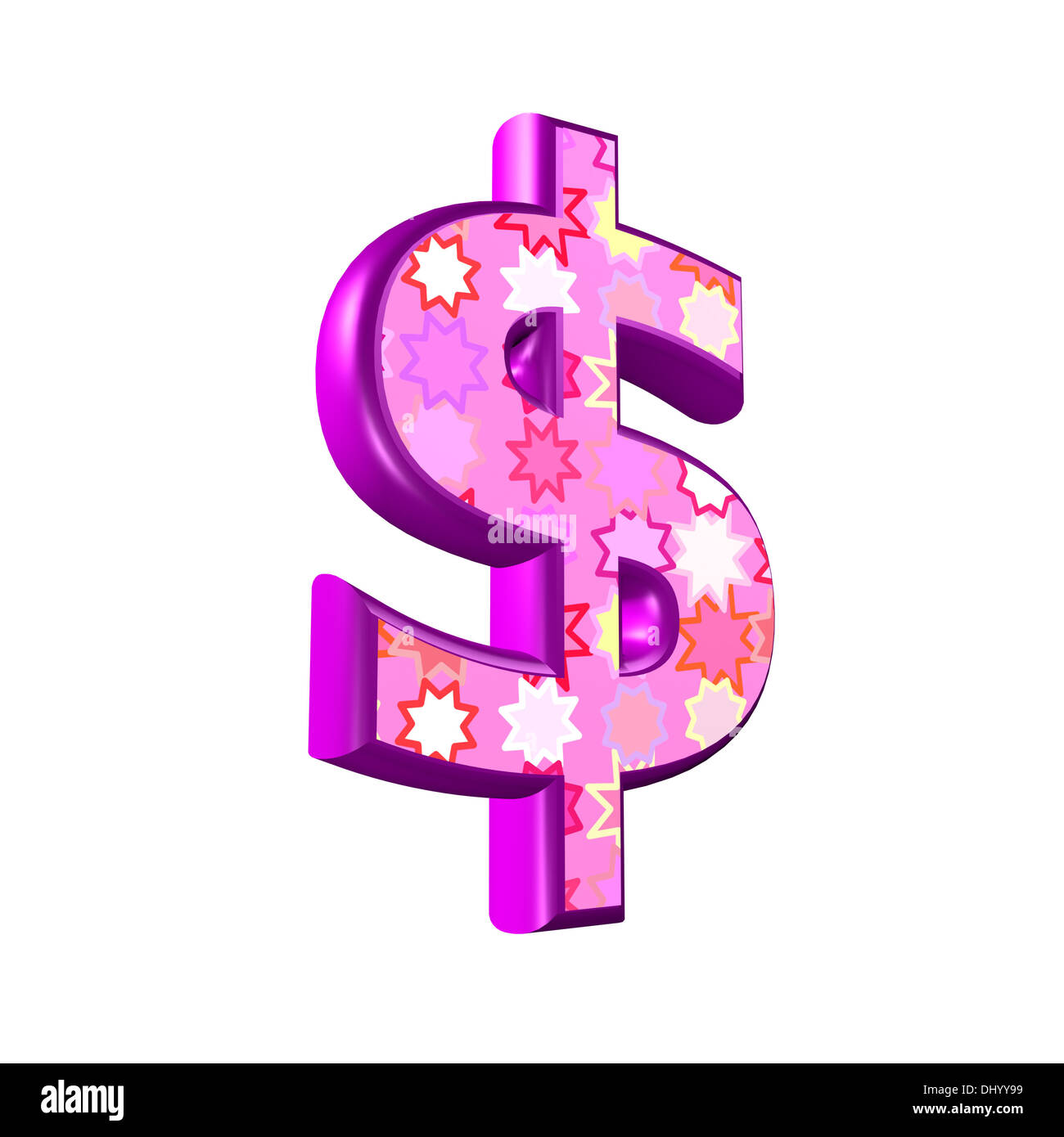 3d pink sign isolated on white background Stock Photo - Alamy