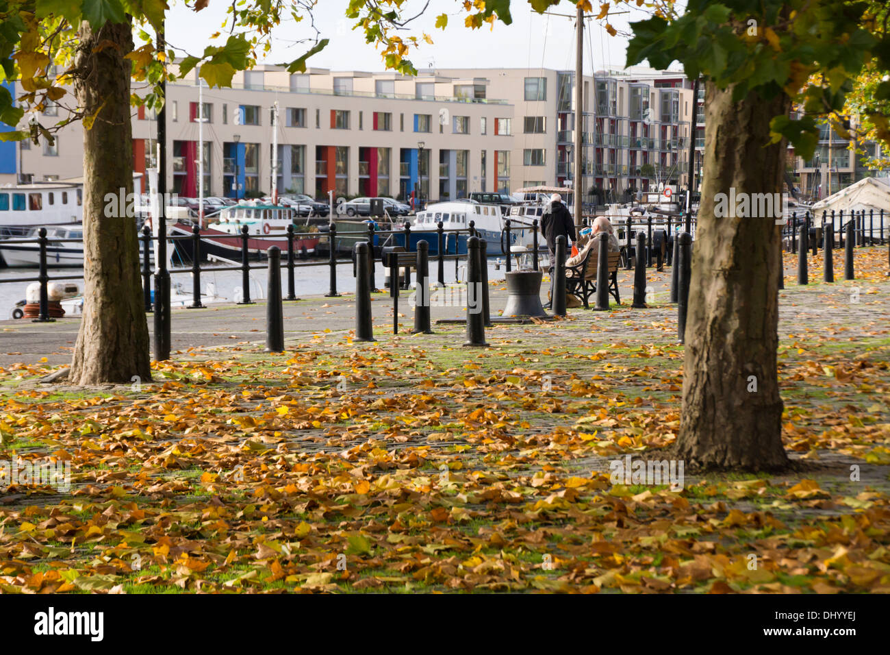 Autumn on Bristol Harbour and Harbourside England UK Stock Photo - Alamy