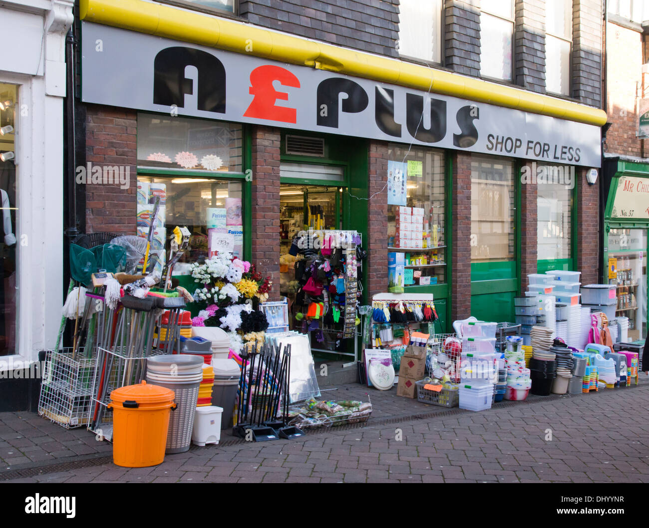Evesham, a market town in Worcestershire England UK Pound plus shop ...