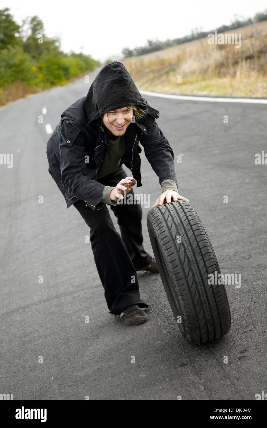 Man wheel hi-res stock photography and images - Alamy