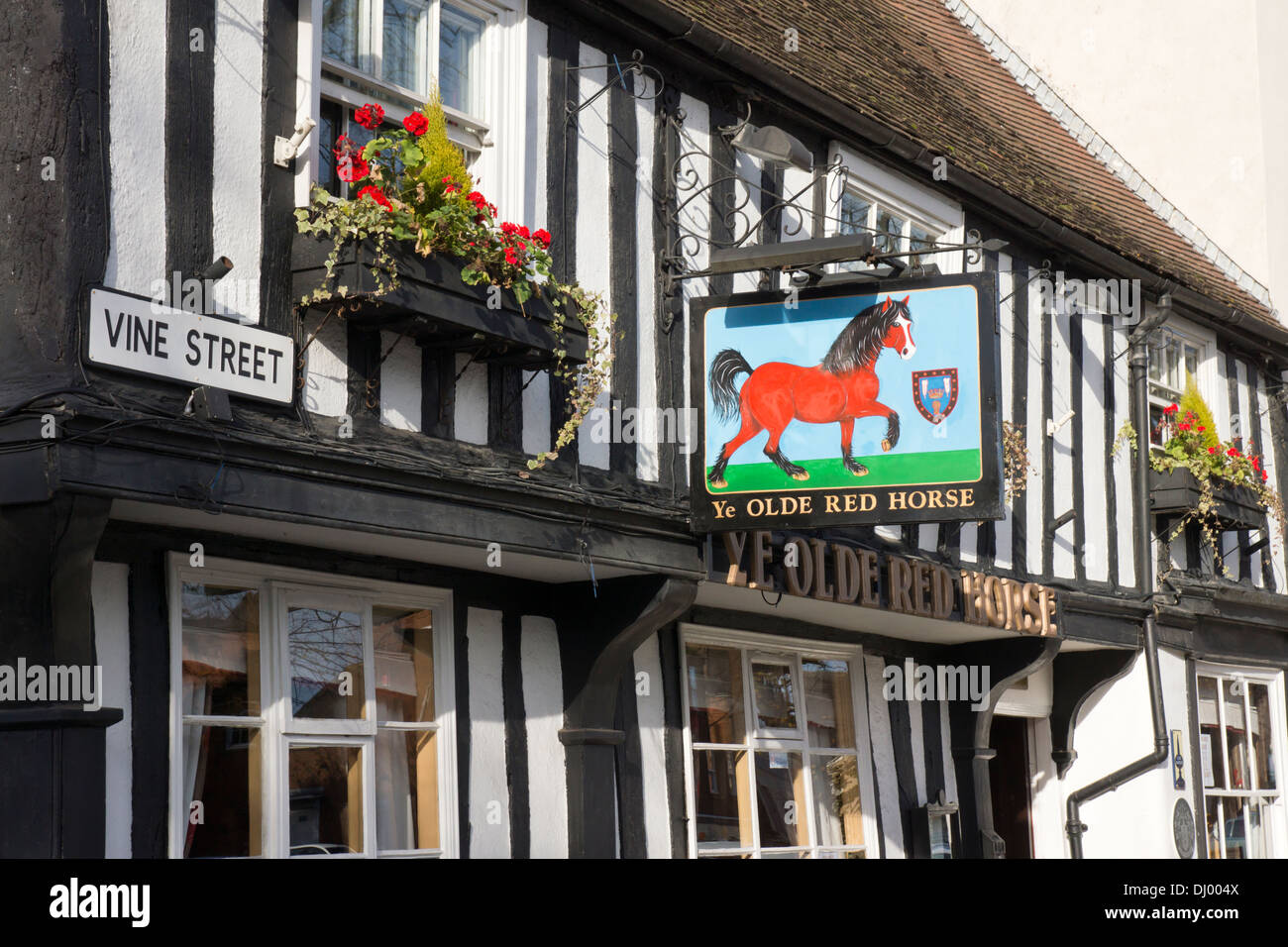 Evesham, a market town in Worcestershire England UK Ye Olde Red Horse ...