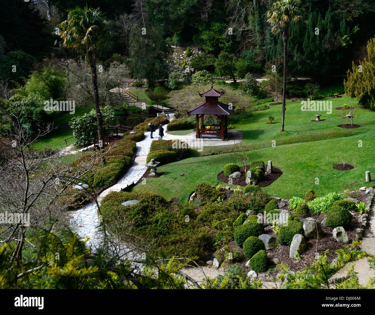 powerscourt estate spring japanese garden Stock Photo - Alamy