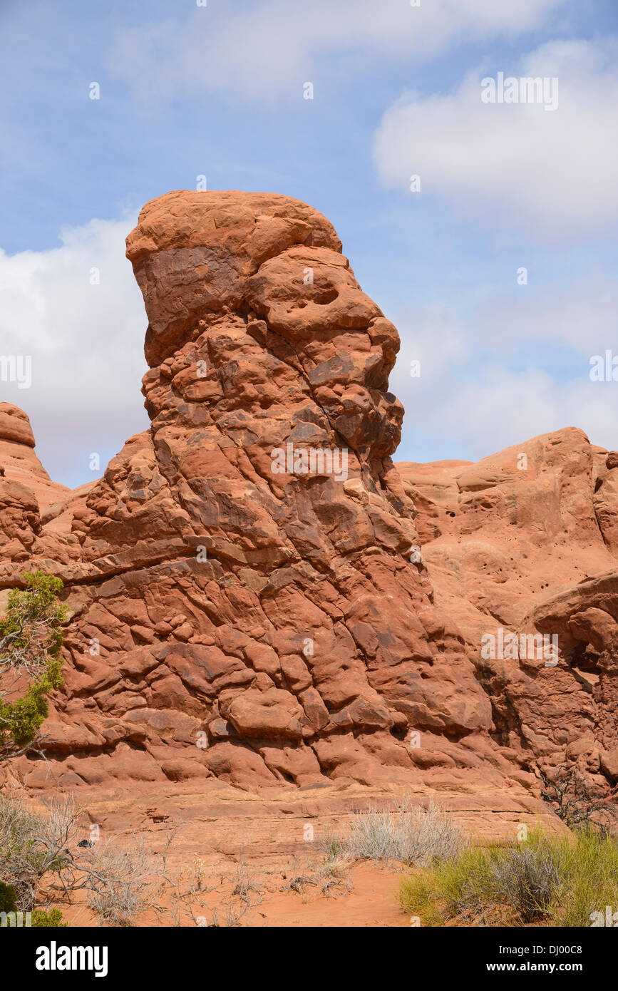Rock formation, Windows Section, Arches National Park, Utah, USA Stock ...