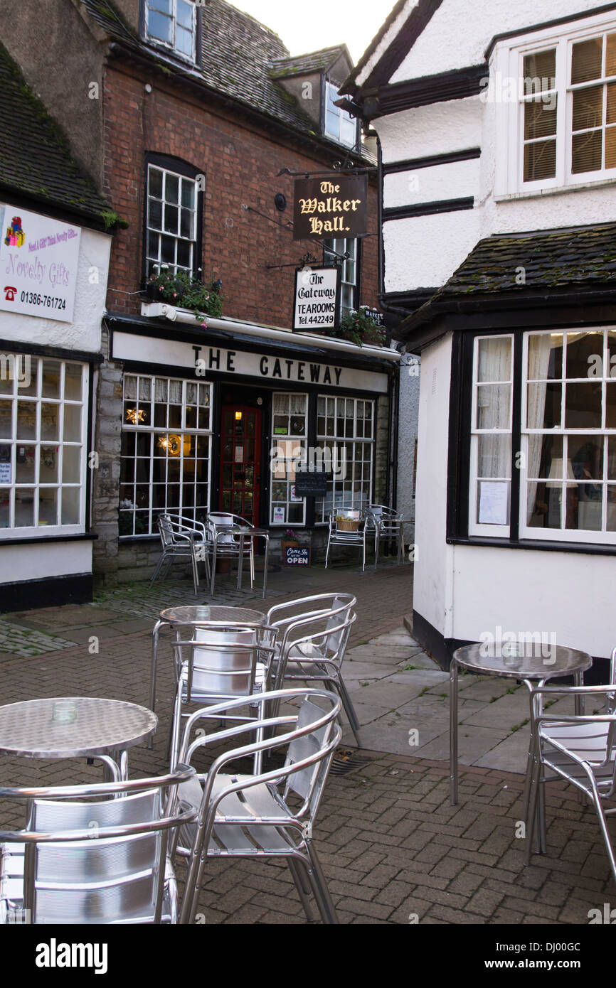 Evesham, a market town in Worcestershire England UK The Gateway Cafe or ...