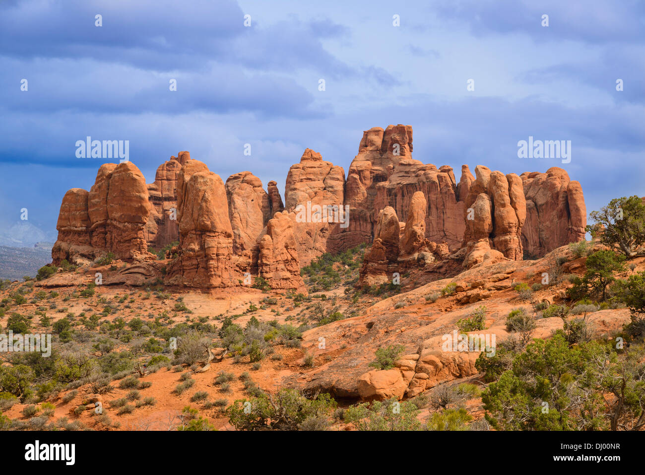 Rock formations near Windows Section, Arches National Park, Utah, USA ...