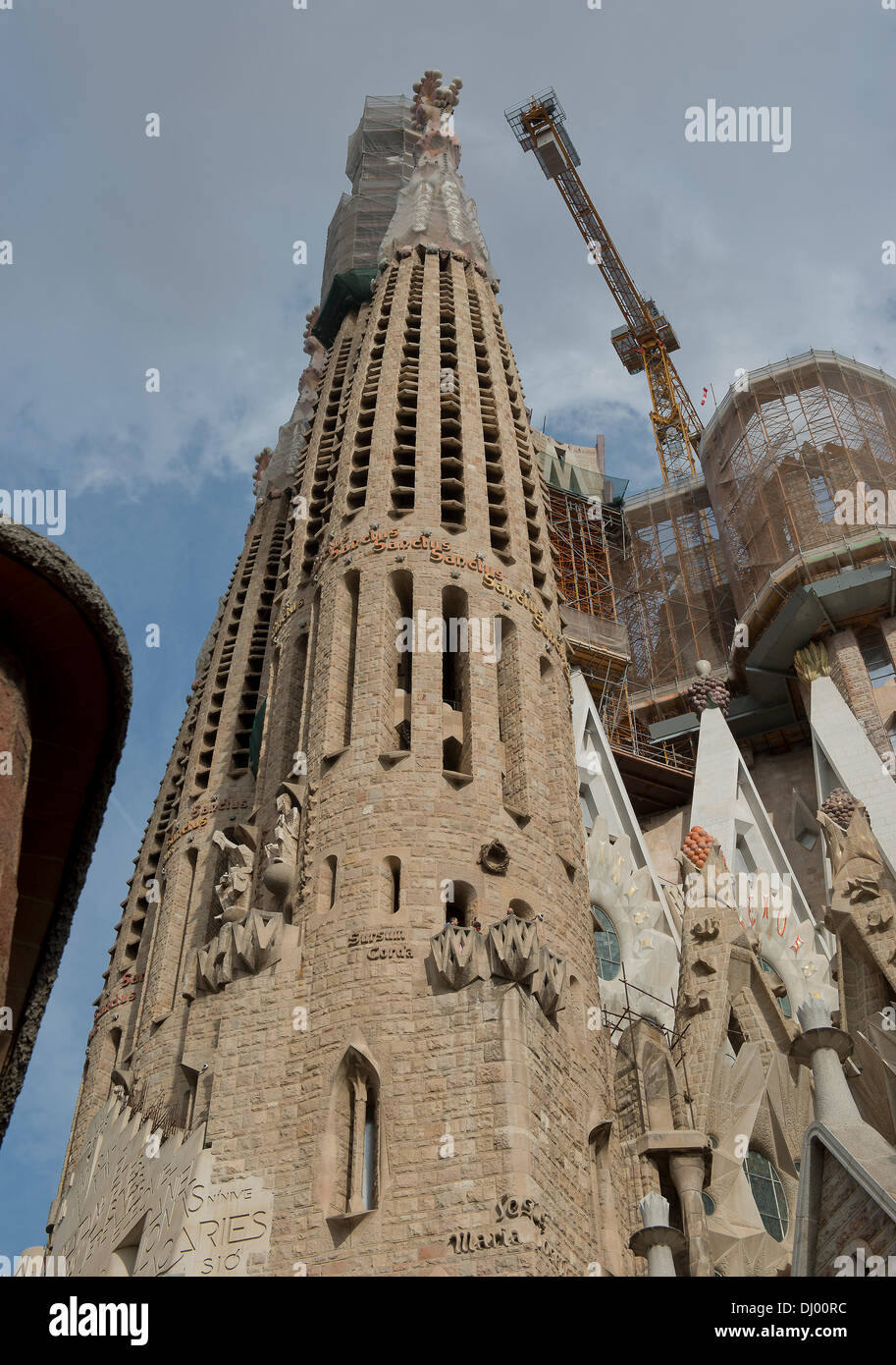 One of the towers that is under construction at The Basilica de la ...