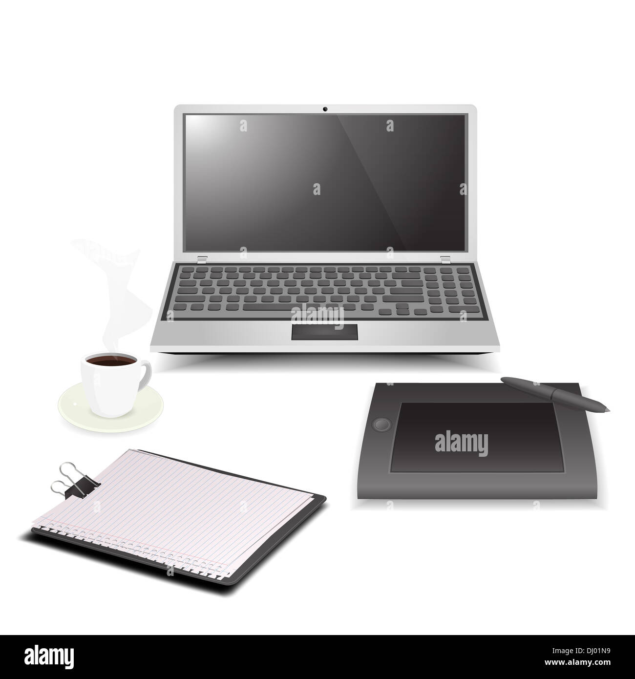Work space graphic tablet Cut Out Stock Images & Pictures - Alamy