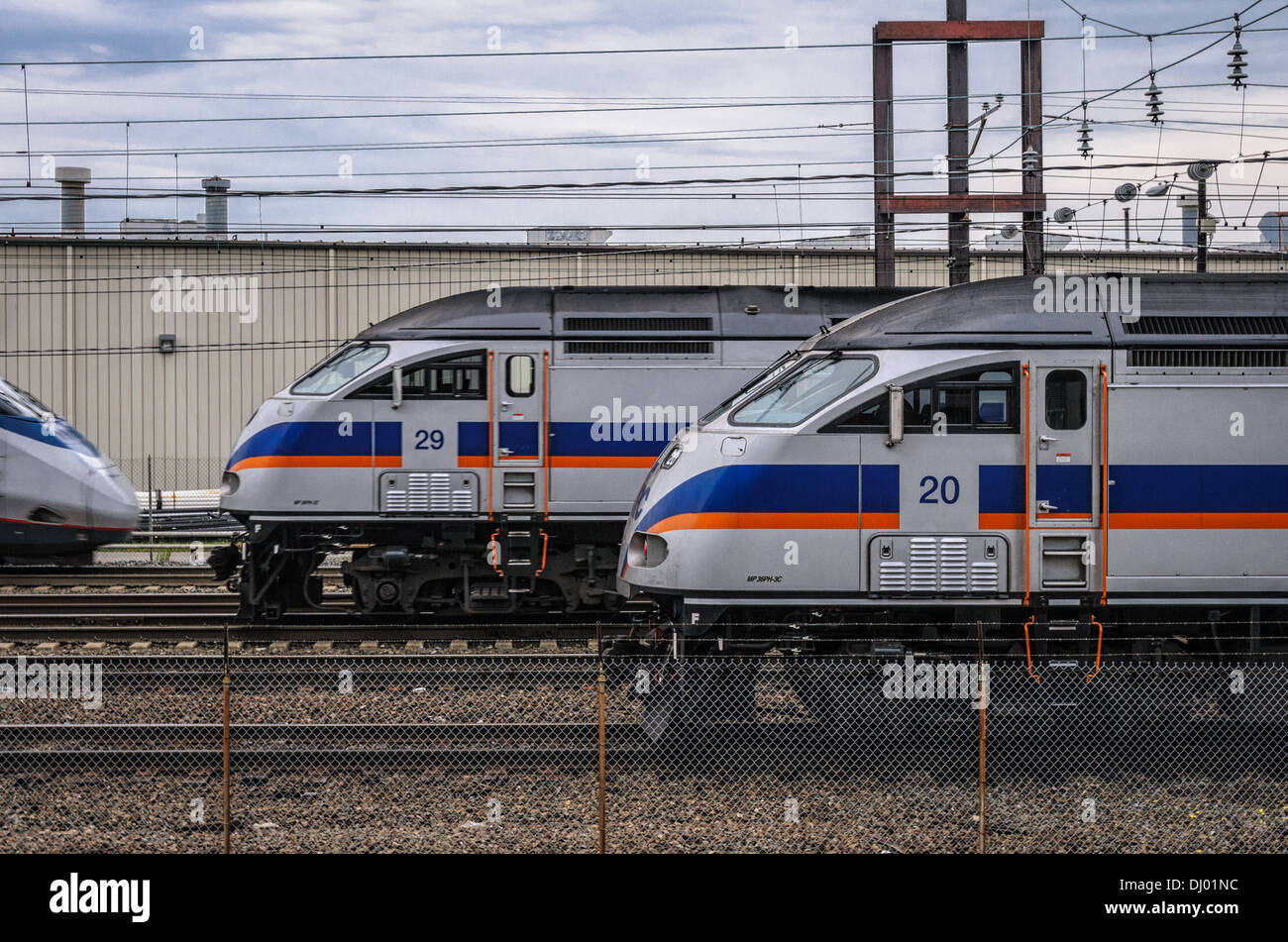 MARC MP36PH-3C Locomotives No 20 & 29 outside Union Station, Washington, DC Stock Photo - Alamy