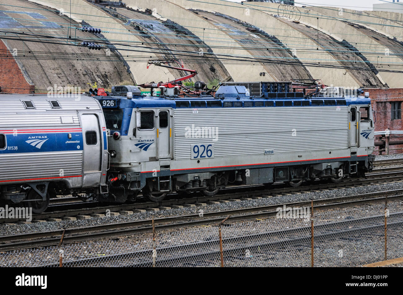 Amtrak AEM-7 Locomotive No 926 approaching Union Station, Washington, DC Stock Photo - Alamy