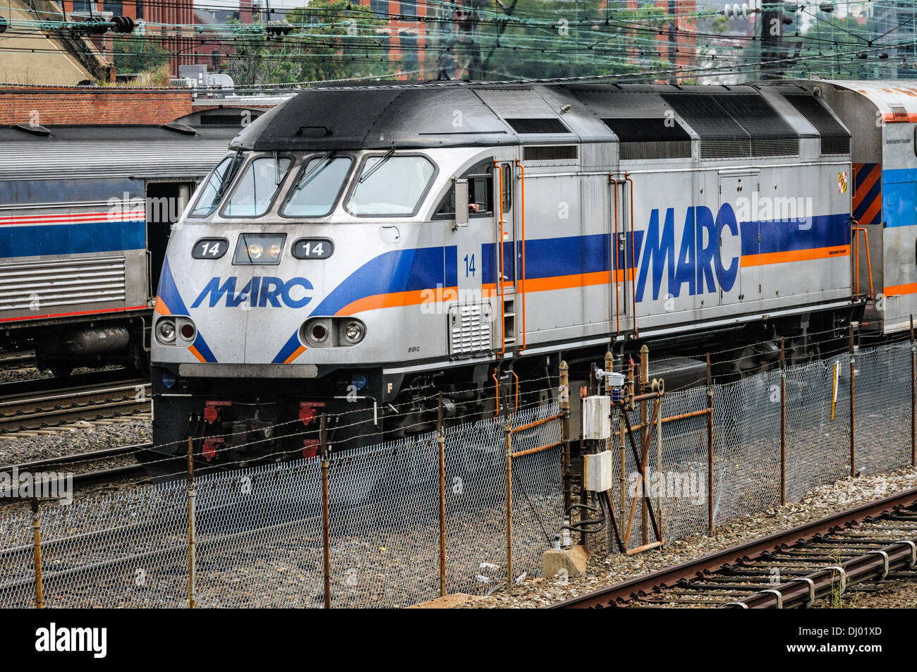 MARC MP36PH-3C Locomotive No14 outside Union Station, Washington, DC Stock Photo - Alamy