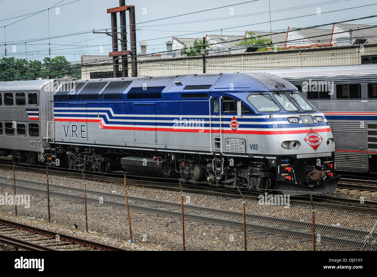 VRE MP36PH-3C Locomotive No 63 outside Union Station, Washington, DC Stock Photo - Alamy