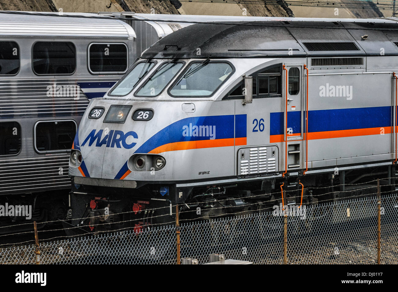 MARC MP36PH-3C Locomotive No 26 outside Union Station, Washington, DC Stock Photo - Alamy