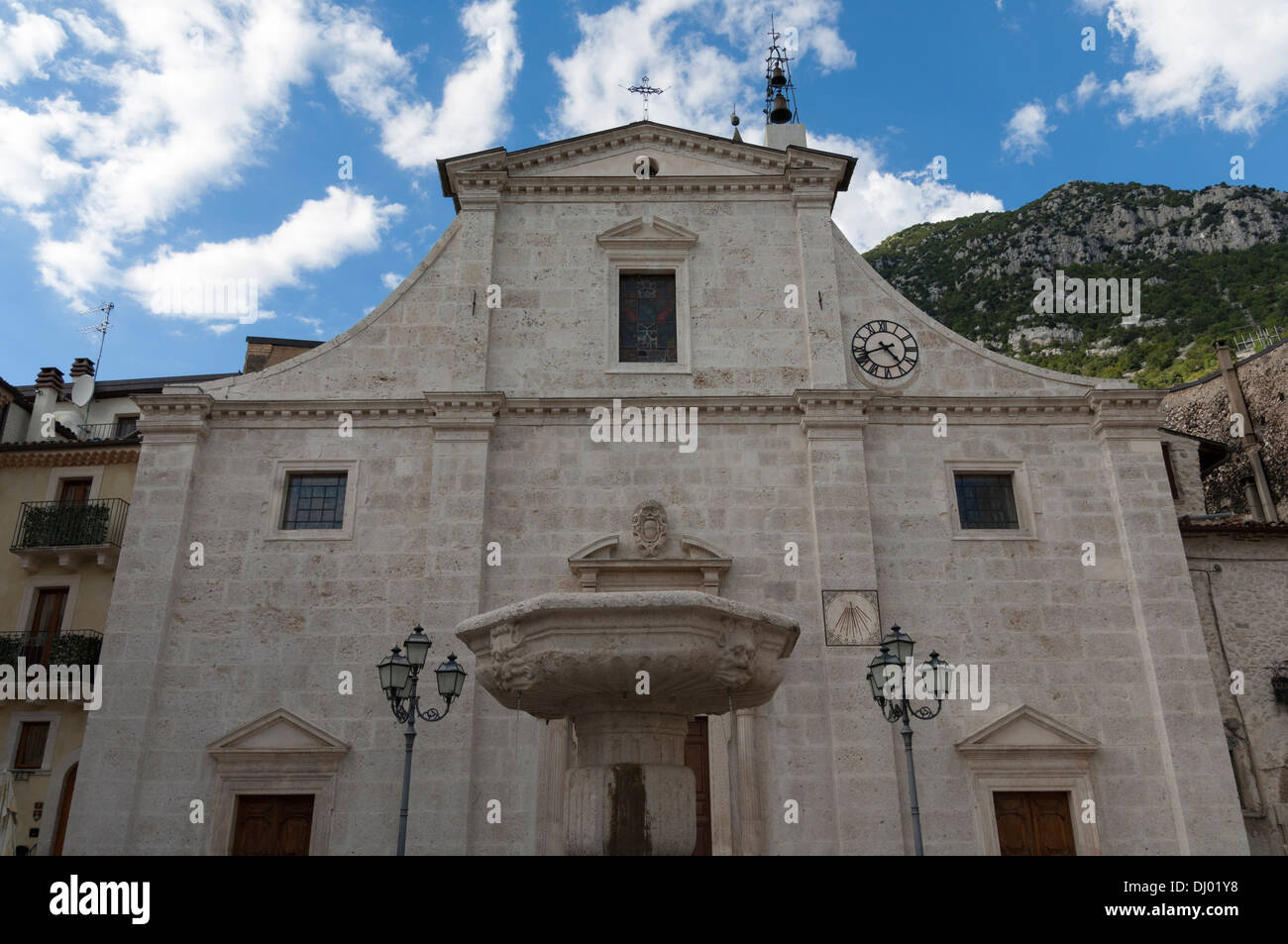 Scenic view of Santa Maria Maggiore church, Popolo Square, Pacentro ...