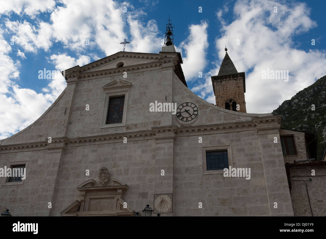Scenic view of Santa Maria Maggiore church, Popolo Square, Pacentro ...