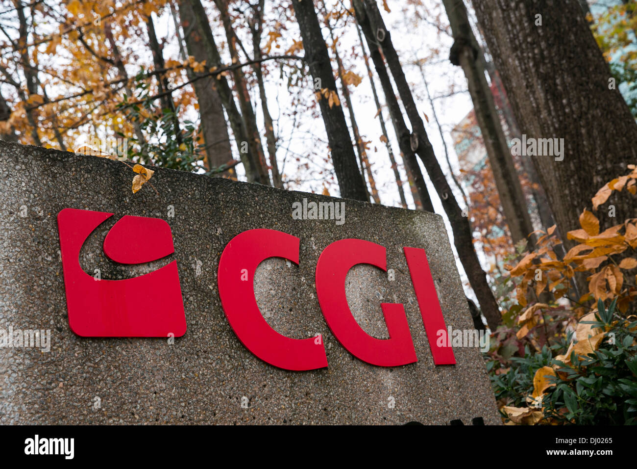 Signage outside of an office building occupied by the CGI Group. A ...