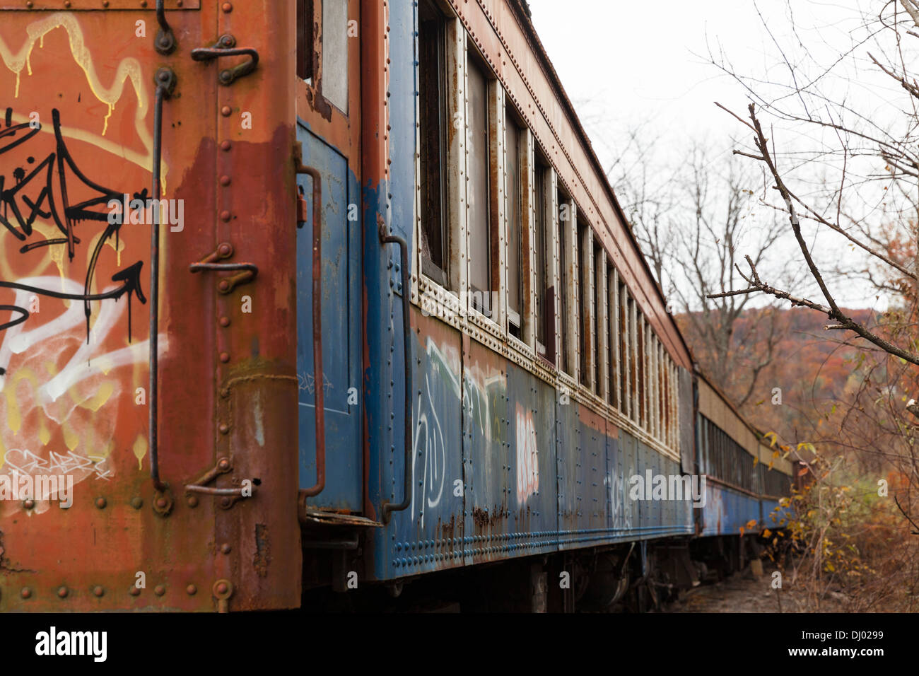 Broken old rusted train Stock Photo - Alamy