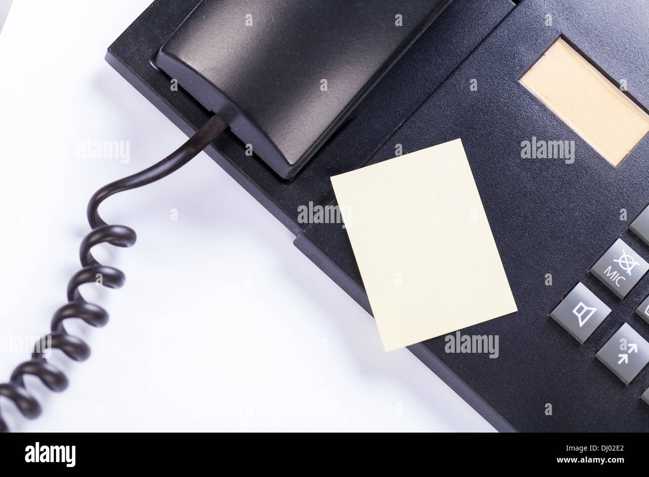 memo post it message on telefone in office reminder object business ...
