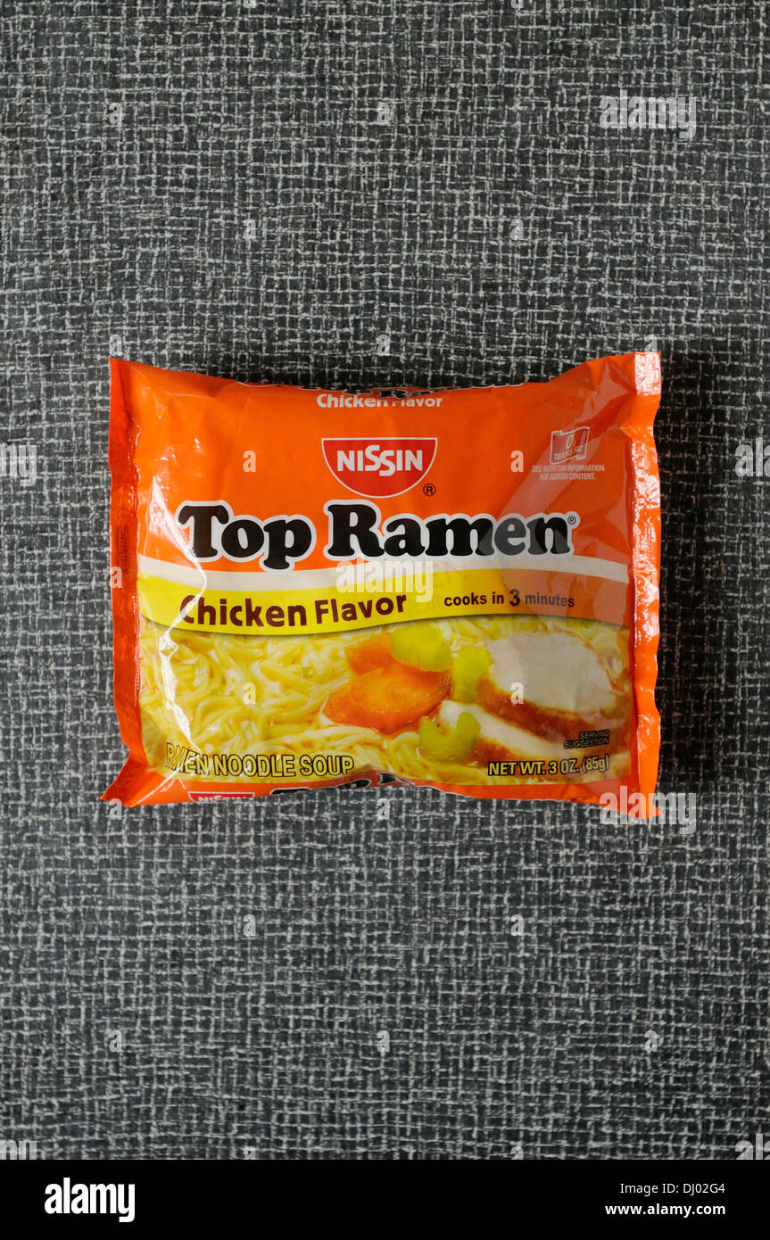 Package of Top Ramen chicken flavor Stock Photo - Alamy