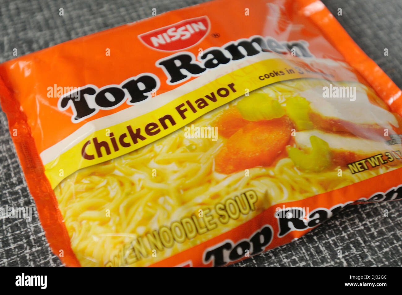 Package of Top Ramen chicken flavor Stock Photo - Alamy