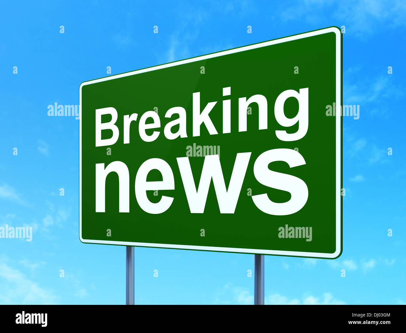 Breaking news road sign hi-res stock photography and images - Alamy