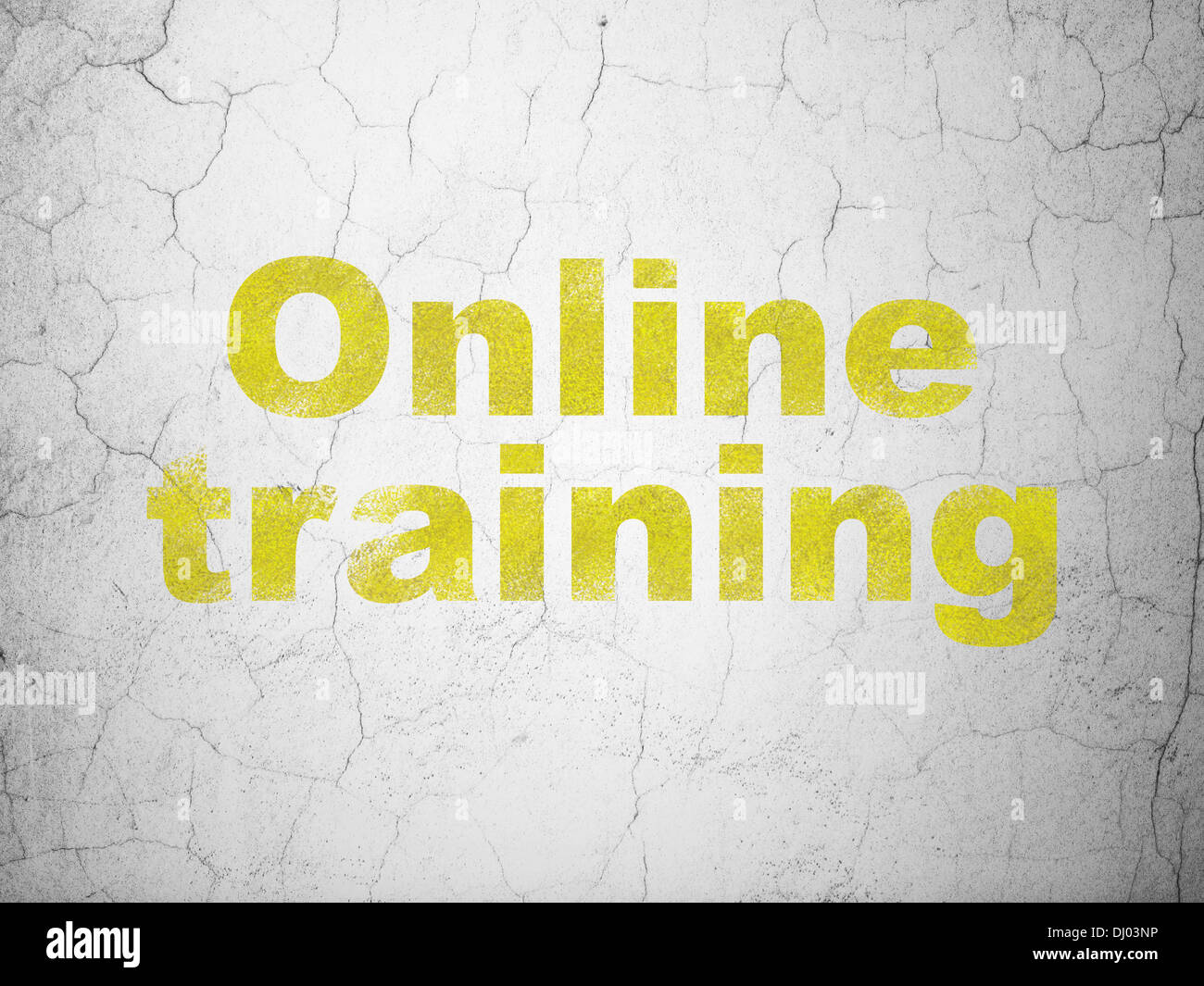 Education concept: Online Training on wall background Stock Photo - Alamy