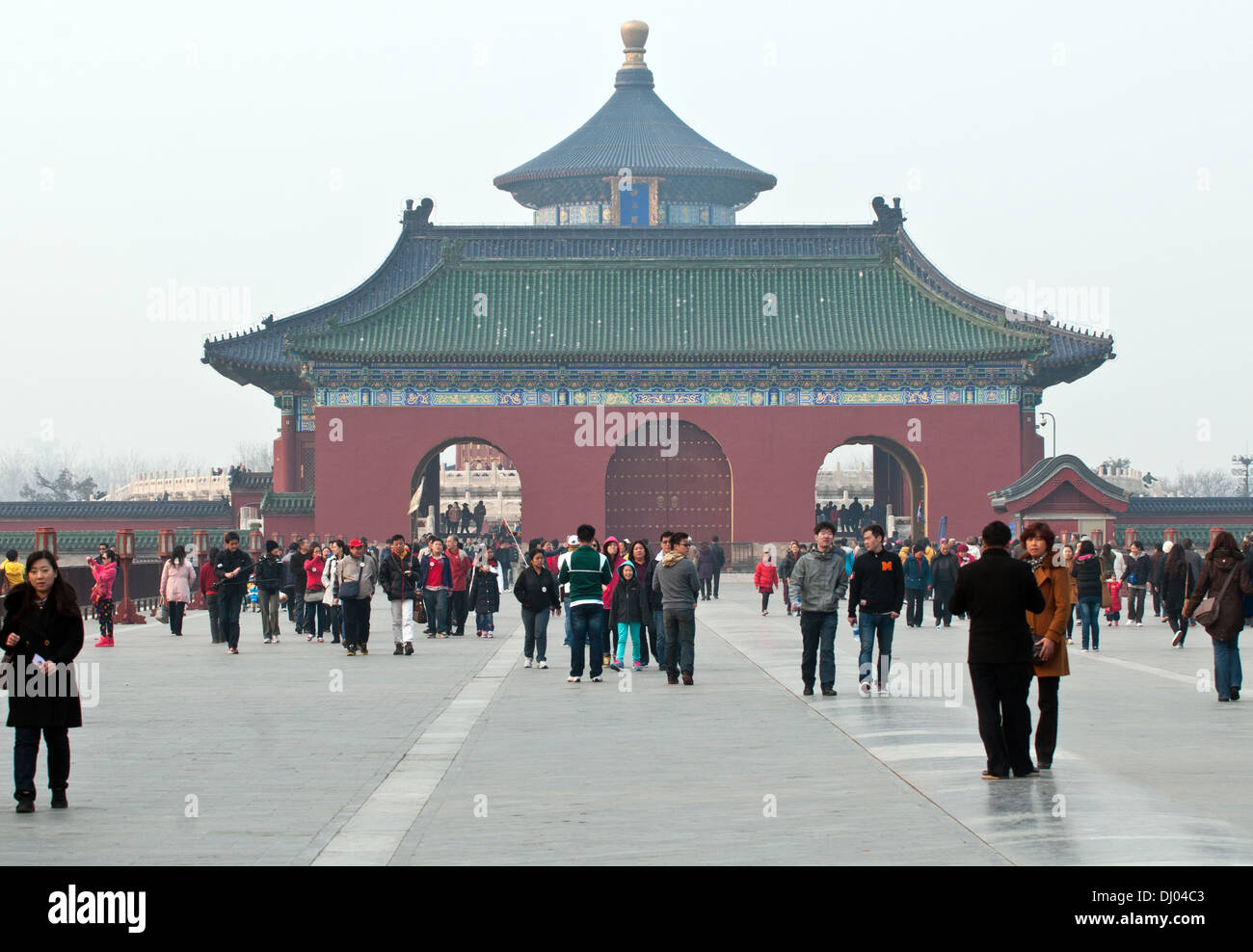 Gate on Danbi Bridge between Hall of Prayer for Good Harvest and ...