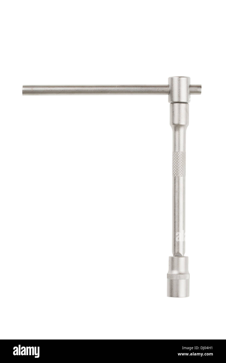 Steel torque spanner and socket for loosening or tightening bolts and ...