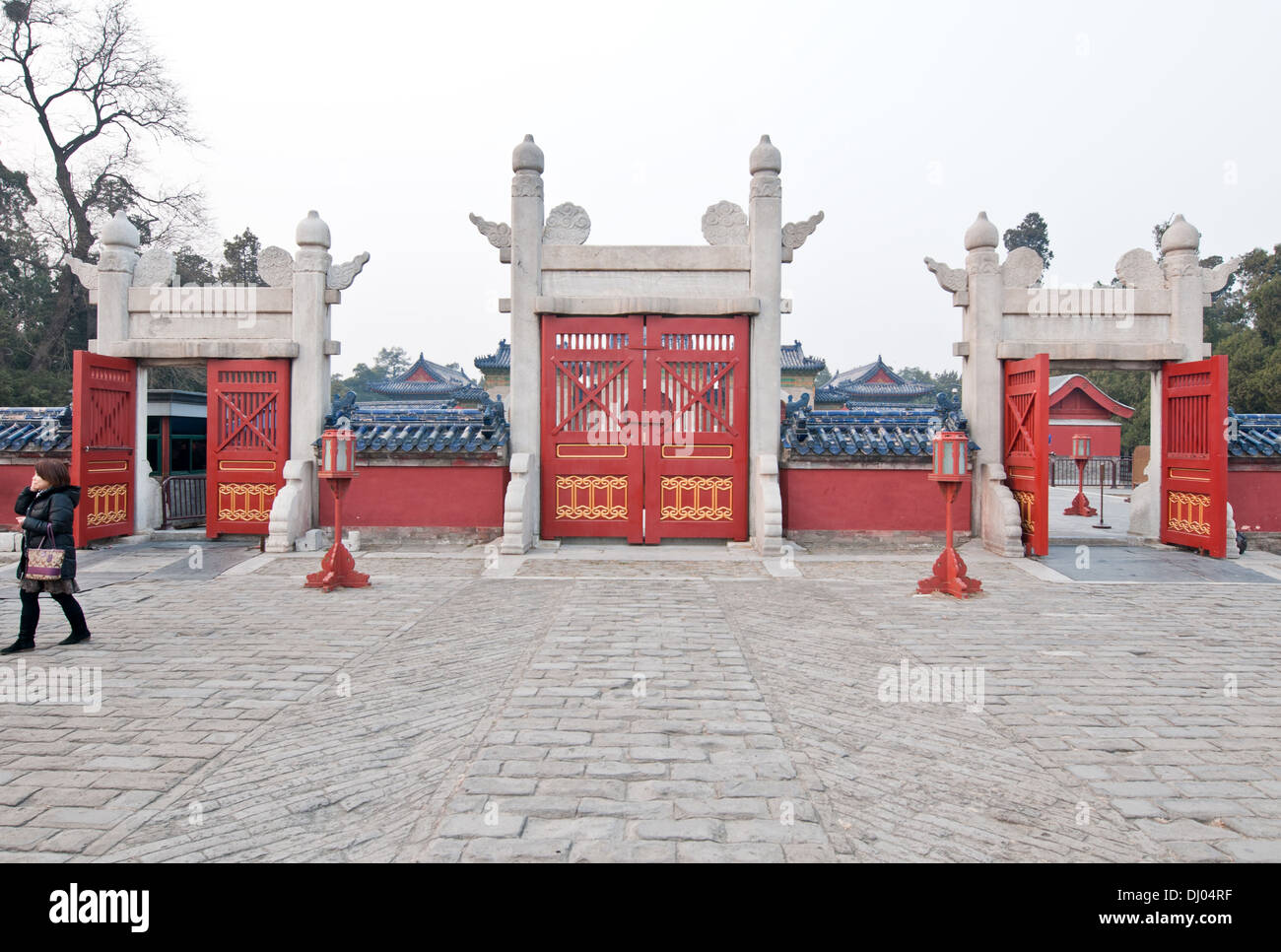 Stone gates leading to Circular Mound Altar platform, part of Temple of ...