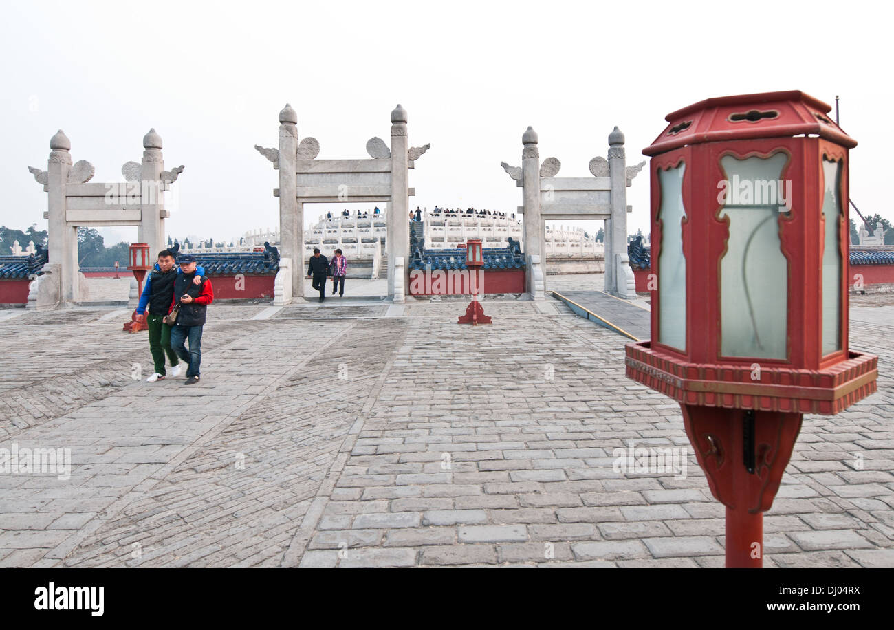 Circular Mound Altar platform, part of Temple of Heaven in Beijing ...