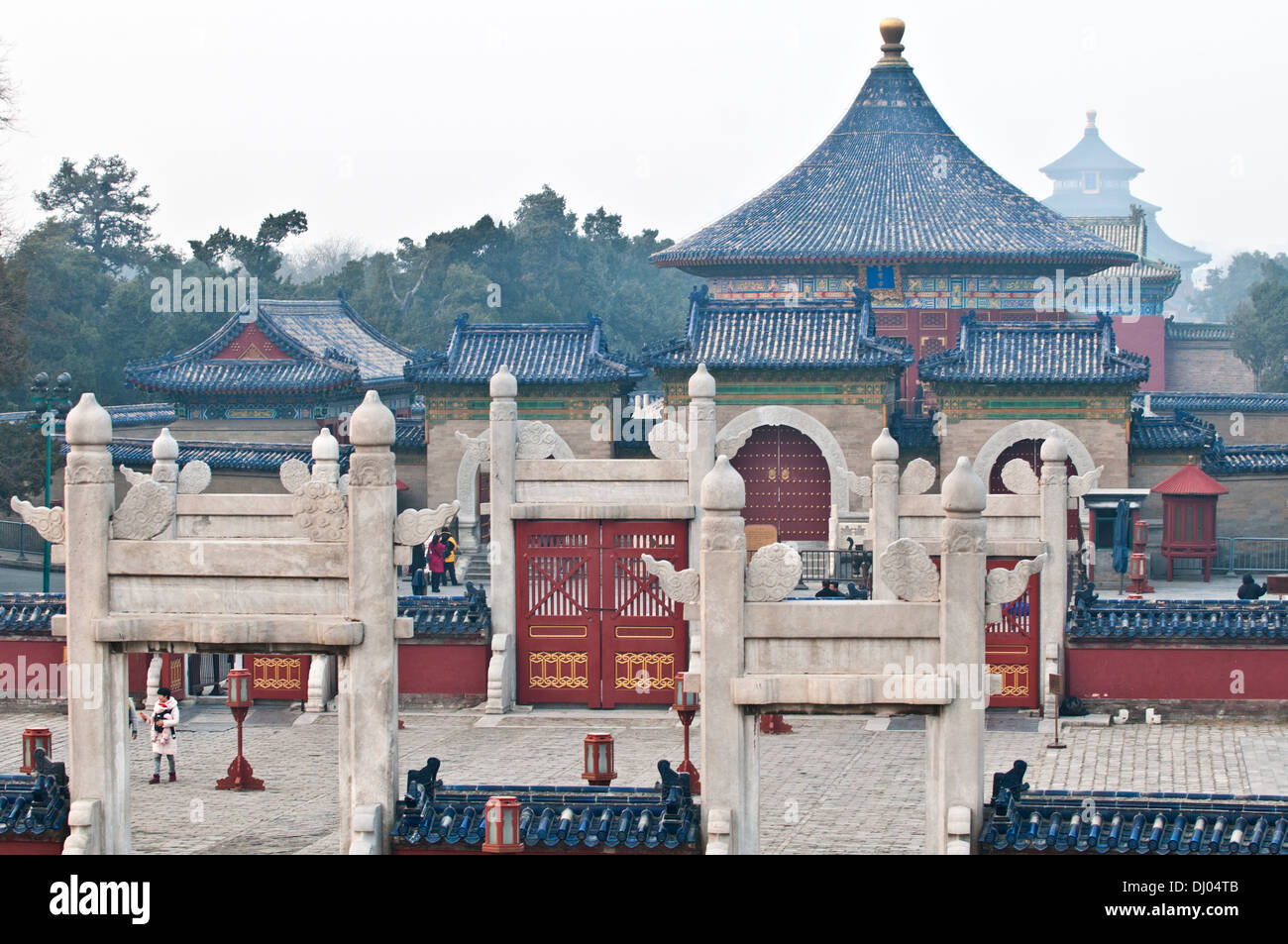 Stone gates leading to Circular Mound Altar platform, part of Temple of ...