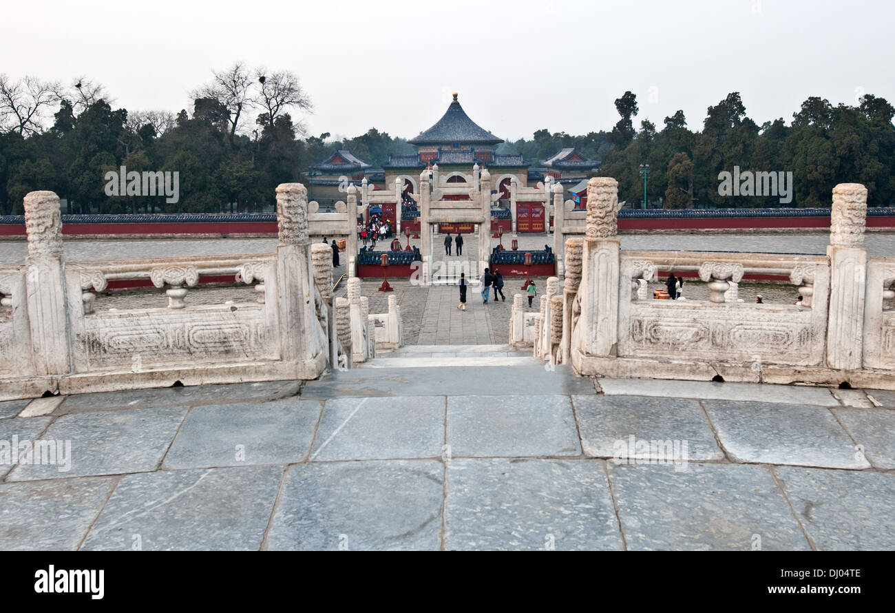 Circular Mound Altar platform, part of Temple of Heaven in Beijing ...