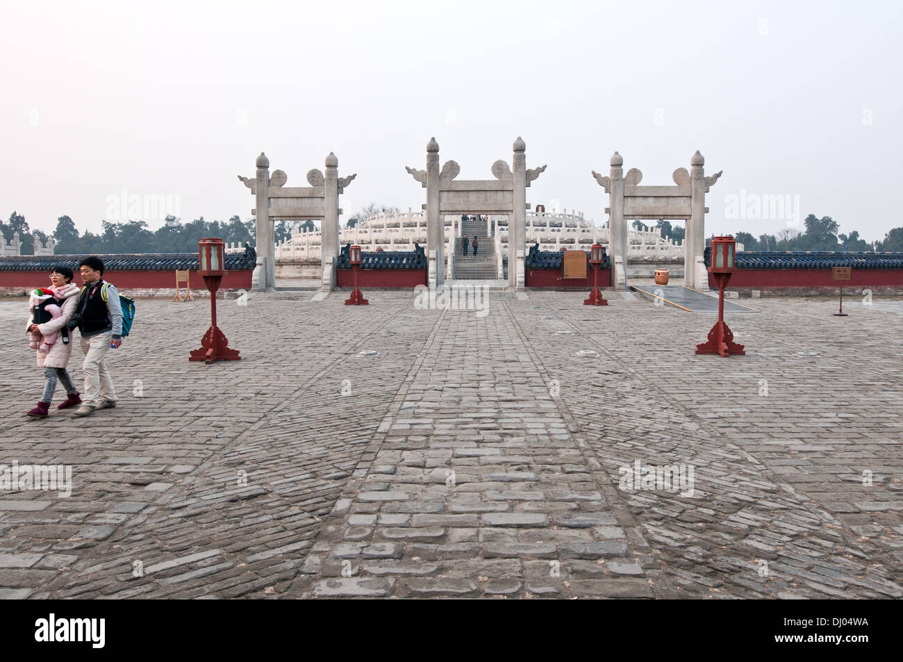 Circular Mound Altar platform, part of Temple of Heaven in Beijing ...