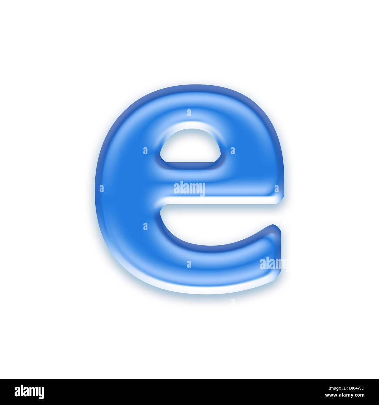 The Letter E In Blue