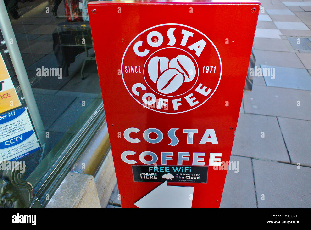 Costa Coffee shop window logo Stock Photo - Alamy