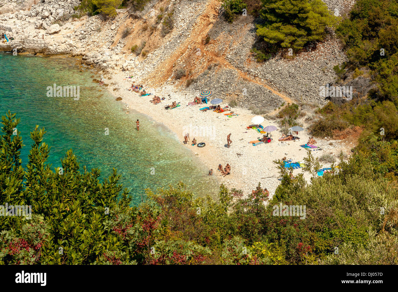 Vaja beach near Racisce on Korcula island, Croatia Stock Photo - Alamy