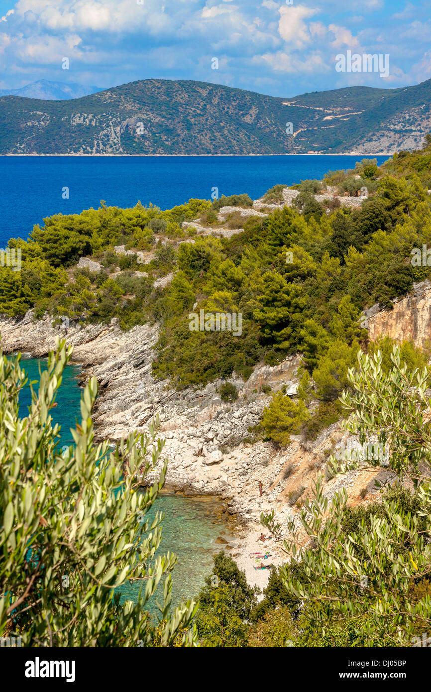 Vaja bay near Racisce on Korcula island, Croatia Stock Photo - Alamy