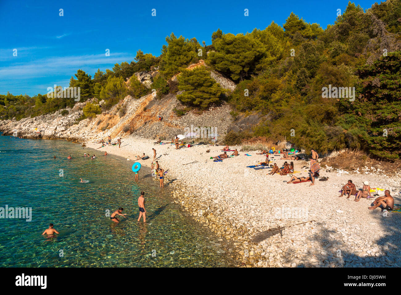 Vaja bay near Racisce on Korcula island, Croatia Stock Photo - Alamy