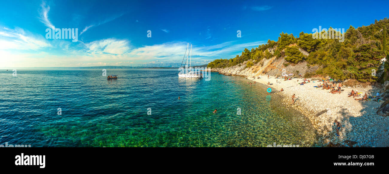 Vaja bay near Racisce on Korcula island, Croatia Stock Photo - Alamy